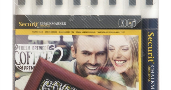 Securit 6mm Liquid Chalk Pens White (8 Pack)