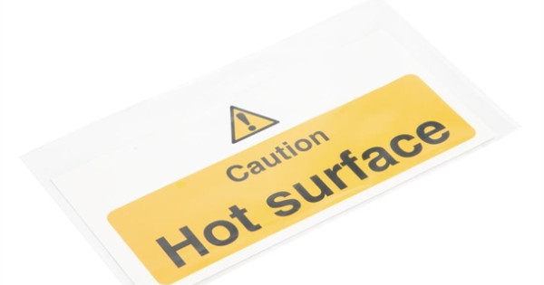 Vogue Caution Hot Surface Sign