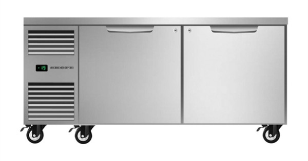 SKOPE ProSpec Two Solid Door Underbench GN 2/1 Left Hand Fridge