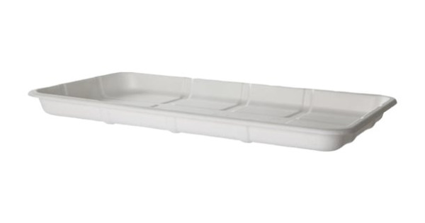 Detpak Sugarcane Meat & Produce Tray White - 375x210x27mm (200 Pack)